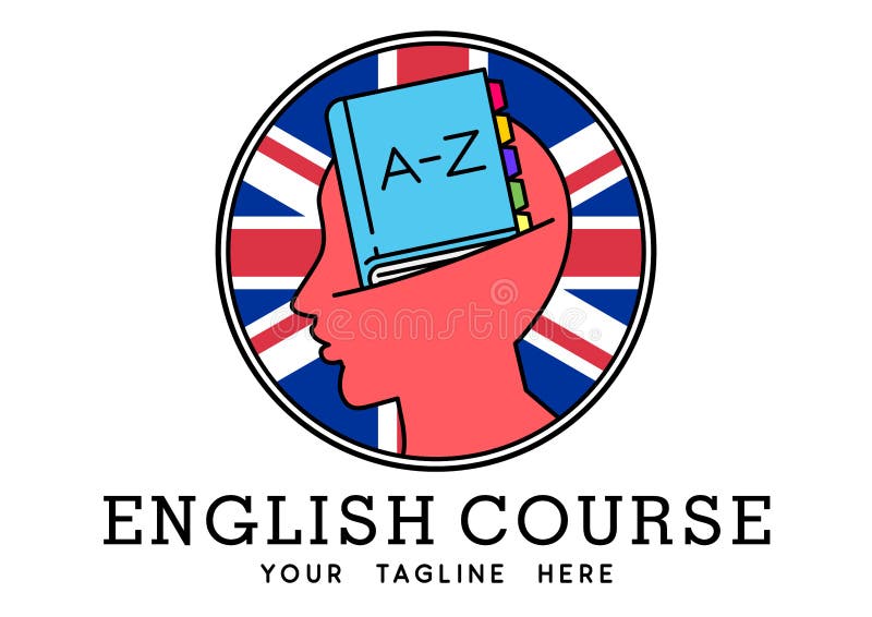 Logo anglais de cours illustration de vecteur. Illustration of affaires ...