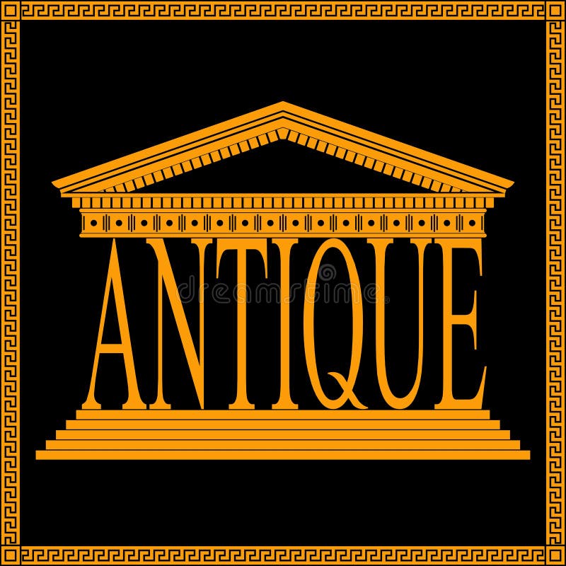 Logo antique de thème illustration stock. Illustration du configuration ...