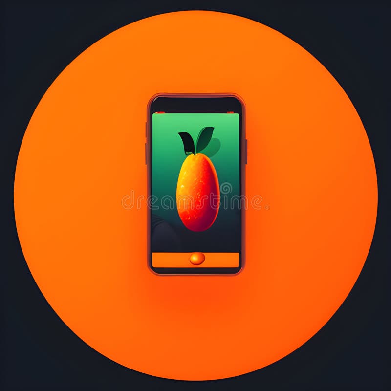 Logo or App Design for Smartphone. Generative AI Stock Illustration ...