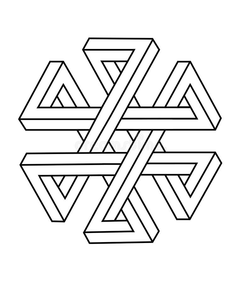 Logo Art Shape Triangle Square Stock Illustration - Illustration of ...