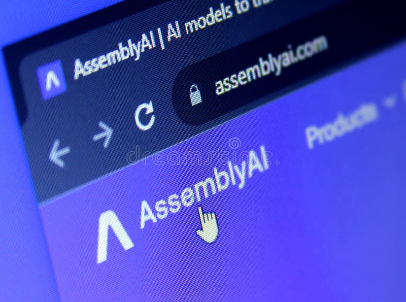 AssemblyAI AI company editorial stock photo. Image of display - 299331253