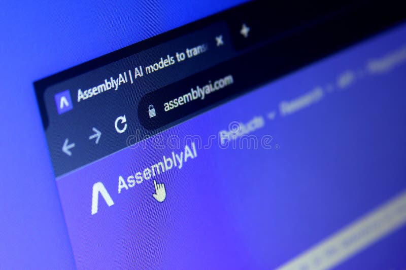 AssemblyAI AI company editorial photo. Image of page - 299332006