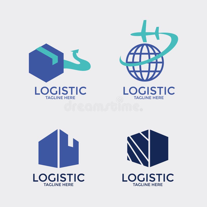 Set of Emblem Template for Logistics and Delivery Company Stock Vector ...