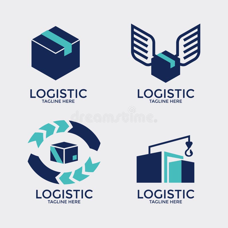 Set of Emblem Template for Logistics and Delivery Company Stock Vector ...