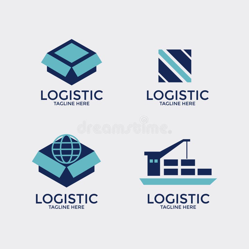 Set of Emblem Template for Logistics and Delivery Company Stock Vector ...