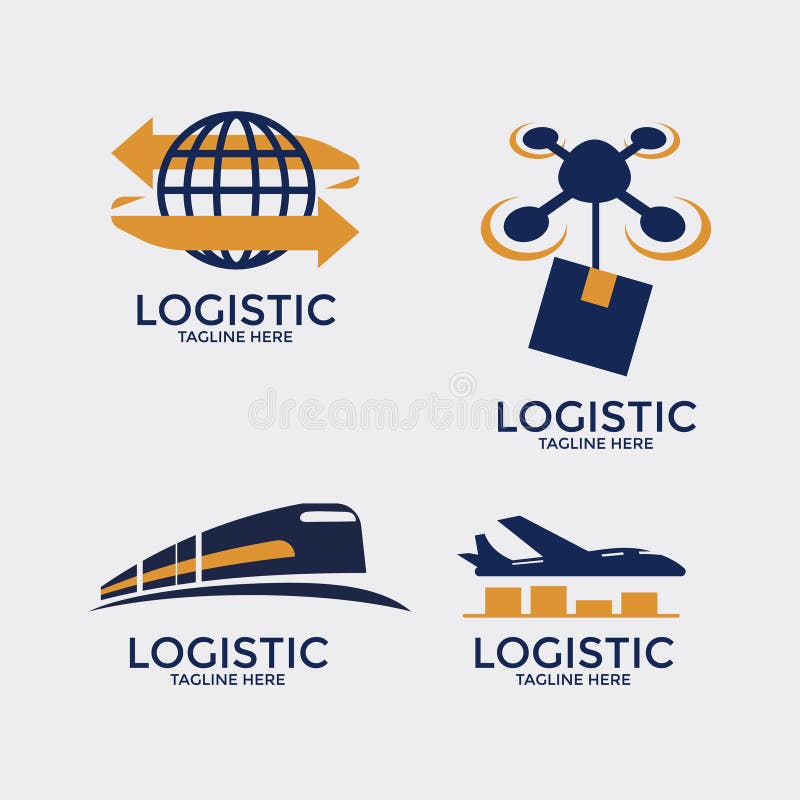 Set of Emblem Template for Logistics and Delivery Company Stock Vector ...