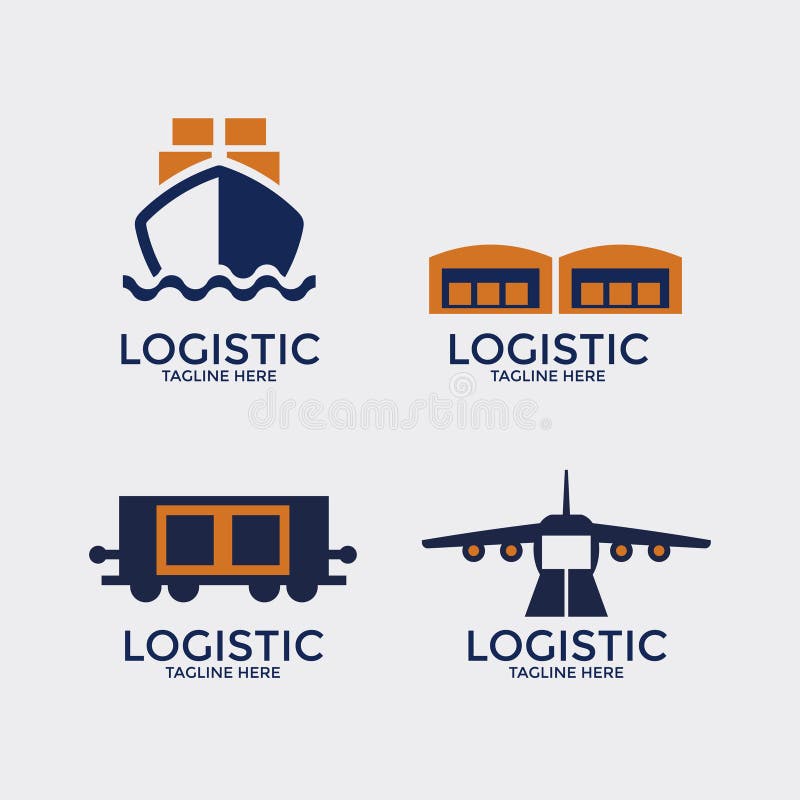 Set of Emblem Template for Logistics and Delivery Company Stock Vector ...