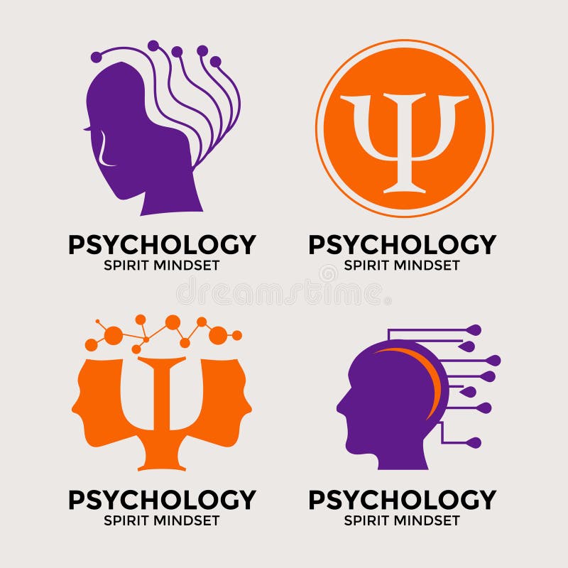 Set of Collection Psychology and Therapy Emblem Idea Design Stock ...