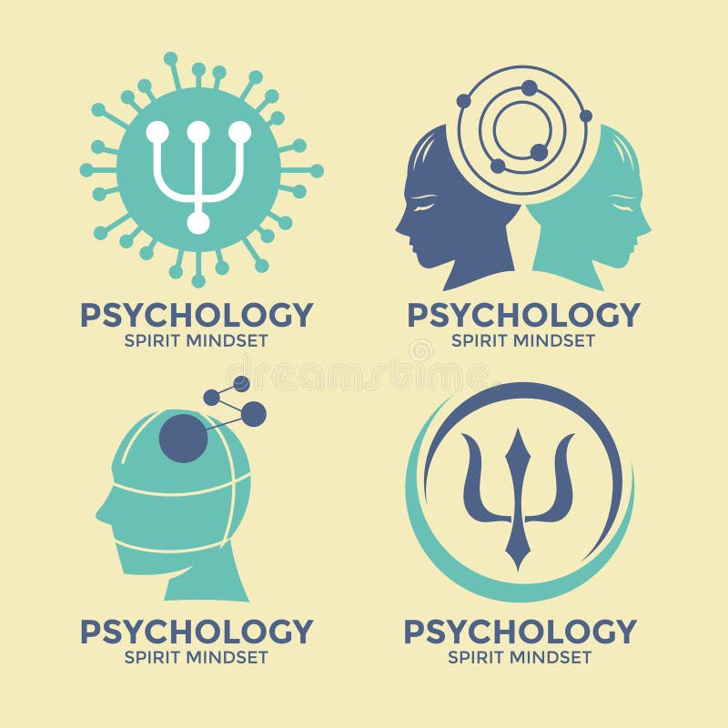 Set of Collection Psychology and Therapy Emblem Idea Design Stock ...