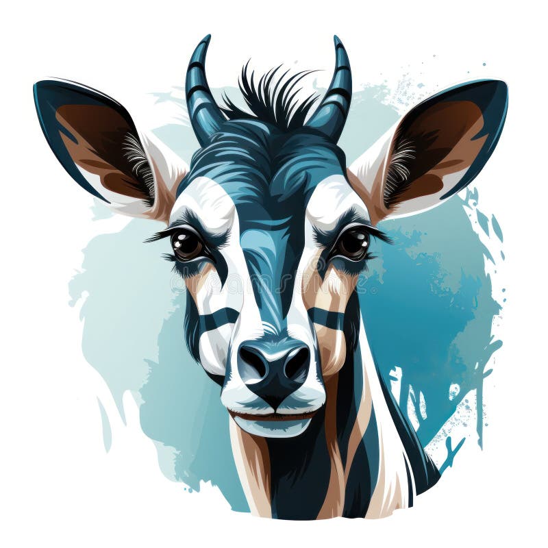 Logo of Attractive Okapi in Simple White AI Generated Stock ...
