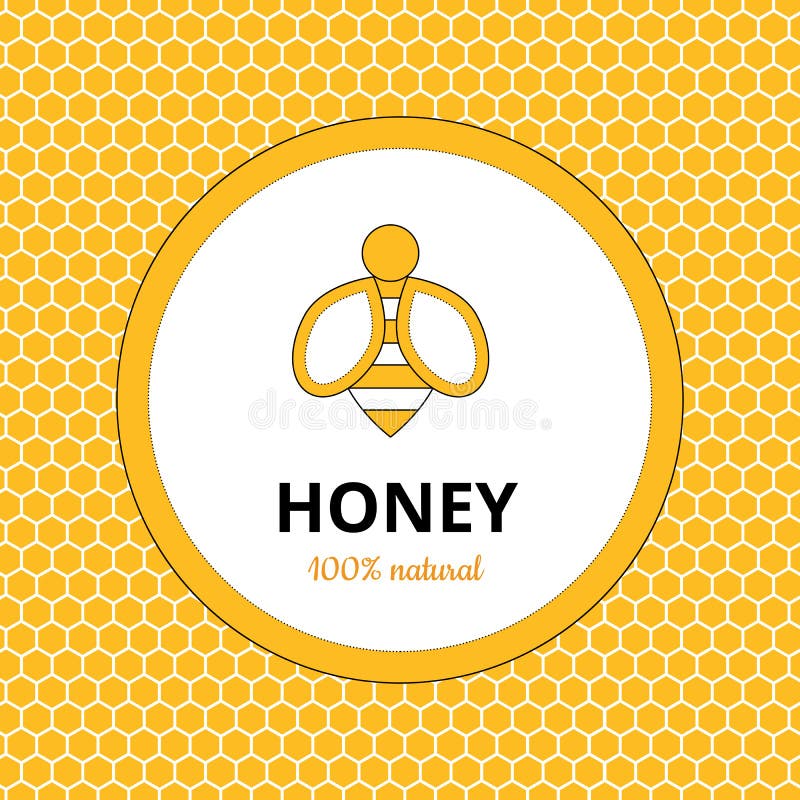 Logo, Autocollant Pour La Marque De Miel, Rucher Illustration de ...