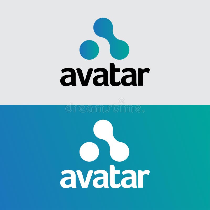 Logo Avatar Letter a Initial a Connection Digital Stock Vector ...