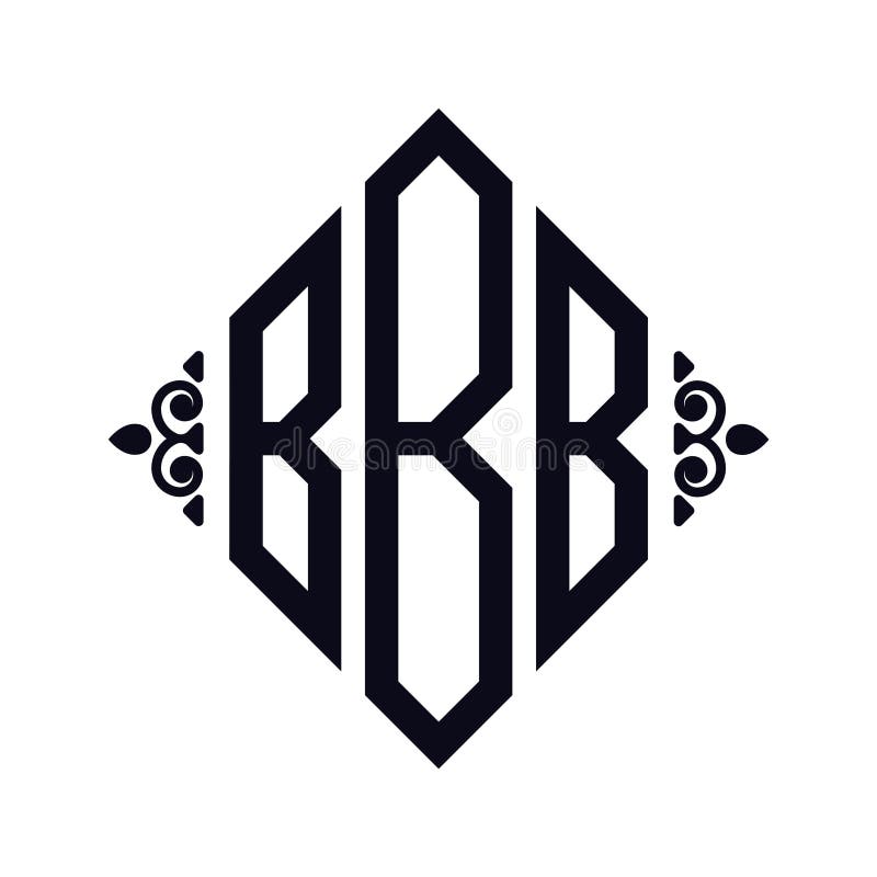 Logo B. Rhombus Monogram 3 Letters Alphabet Font Logo Logotype ...