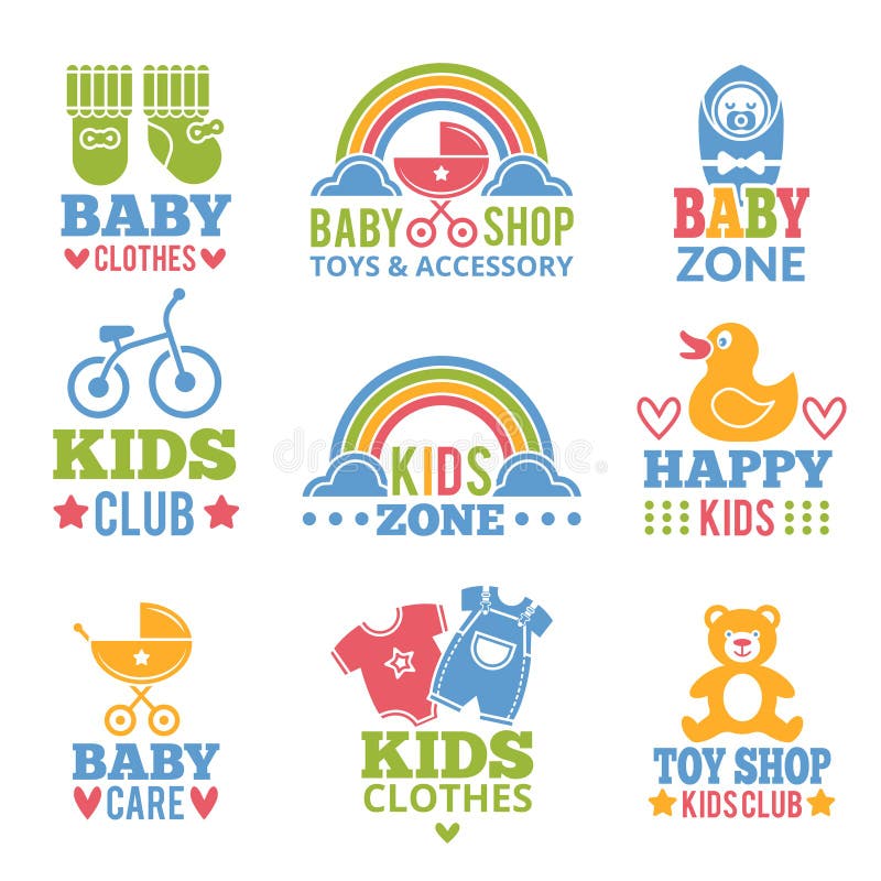 Logo for babies stock vector. Illustration of cute, group - 108941650