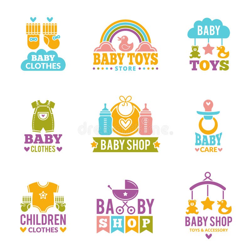 Logo for babies stock vector. Illustration of baby, cute - 111461695