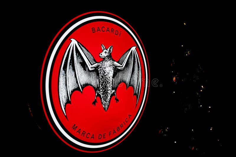 Logo of `BACARDI` editorial image. Image of brend, electronic - 106981965