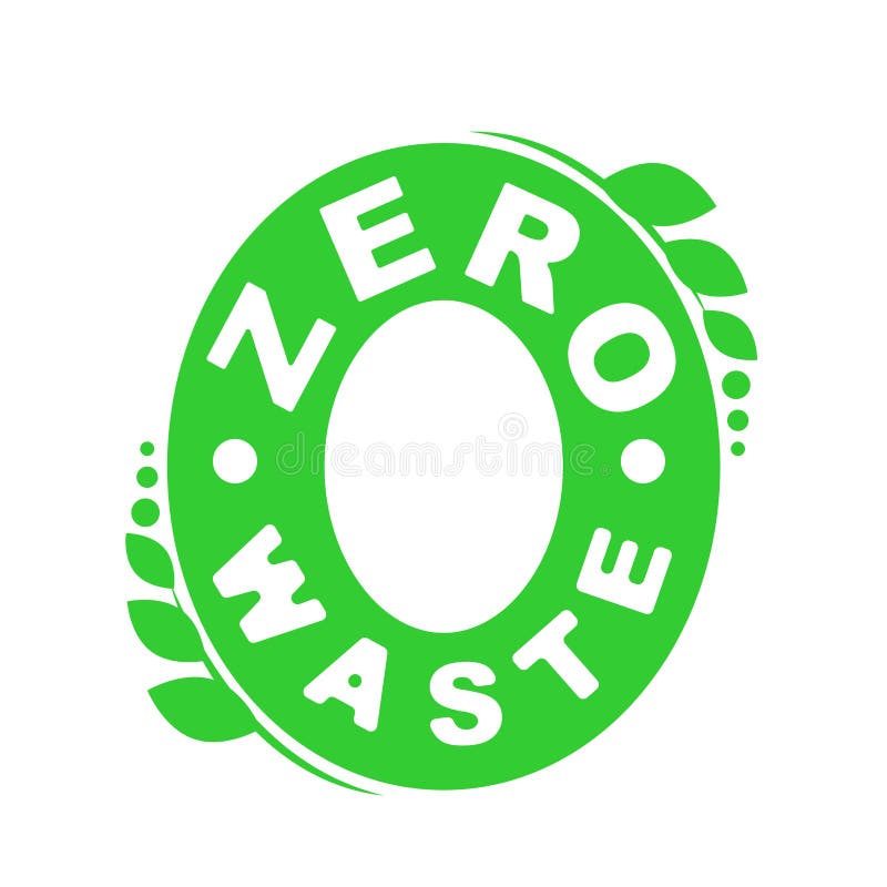 Logo or Badge of Zero Waste. Garbage Processing and Recycling Stock ...