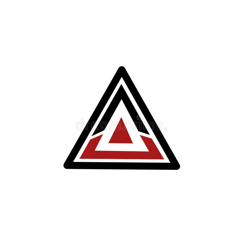 This Logo Based on the Triangles with Black and Red Colour. Stock ...