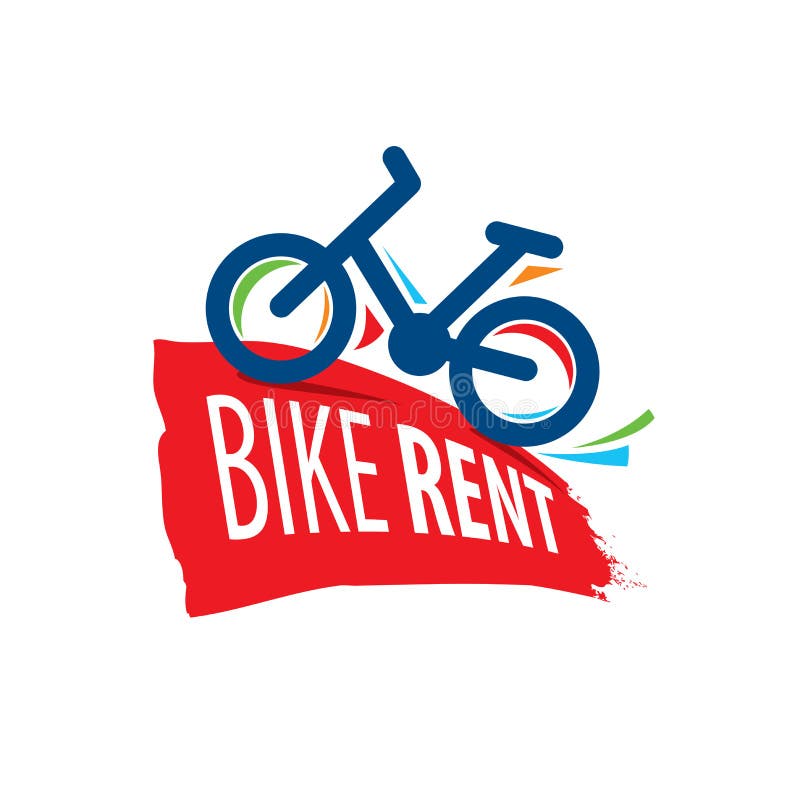 Logo For Bicycle Rental. Vector Illustration On White Background Stock ...