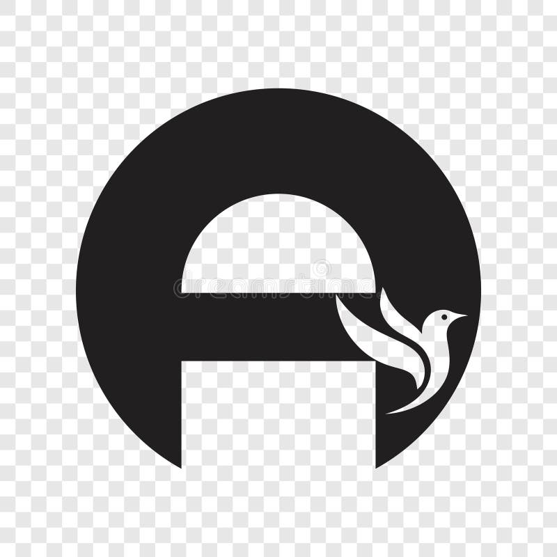 A logo bird circle stock vector. Illustration of logo - 371136138