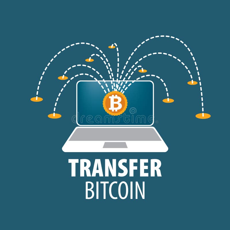 Logo Bitcoin Money Transfer Stock Vector - Illustration of computer ...