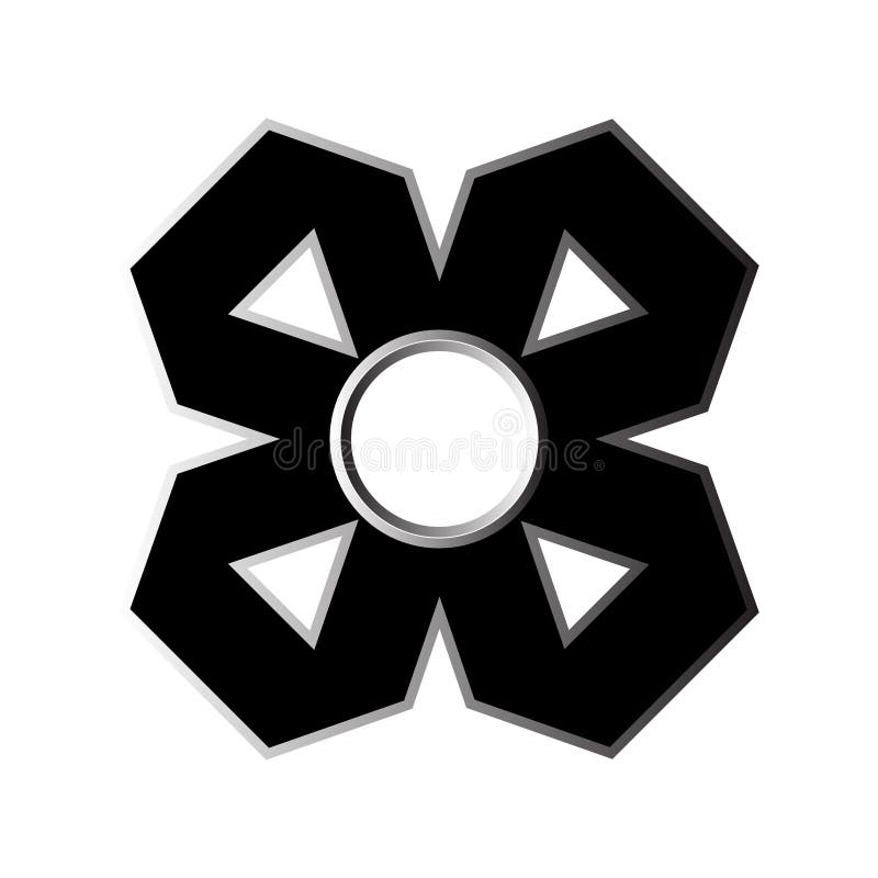 Logo of Black Ribbon Cross with Metal Border Stock Vector ...