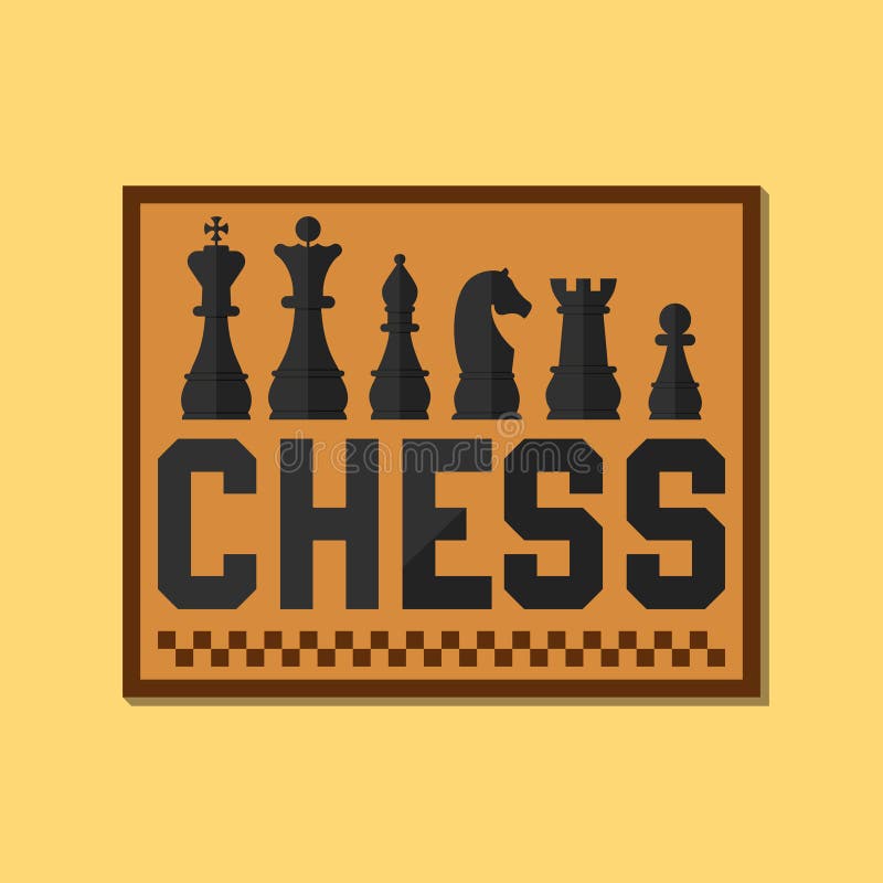 Logo with Black Text with Chess Figures with Shadow and on Background ...