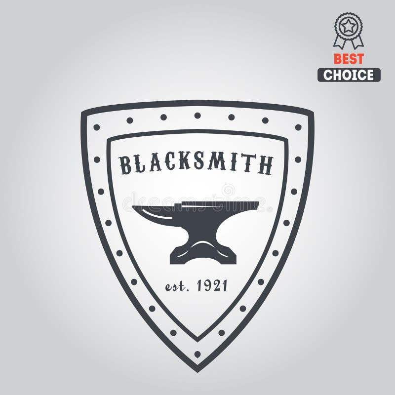 Logo for Blacksmith, Typographic Logotype, Badge Stock Vector ...