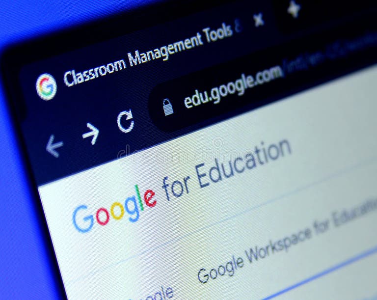 Google Classroom education editorial photography. Image of website ...