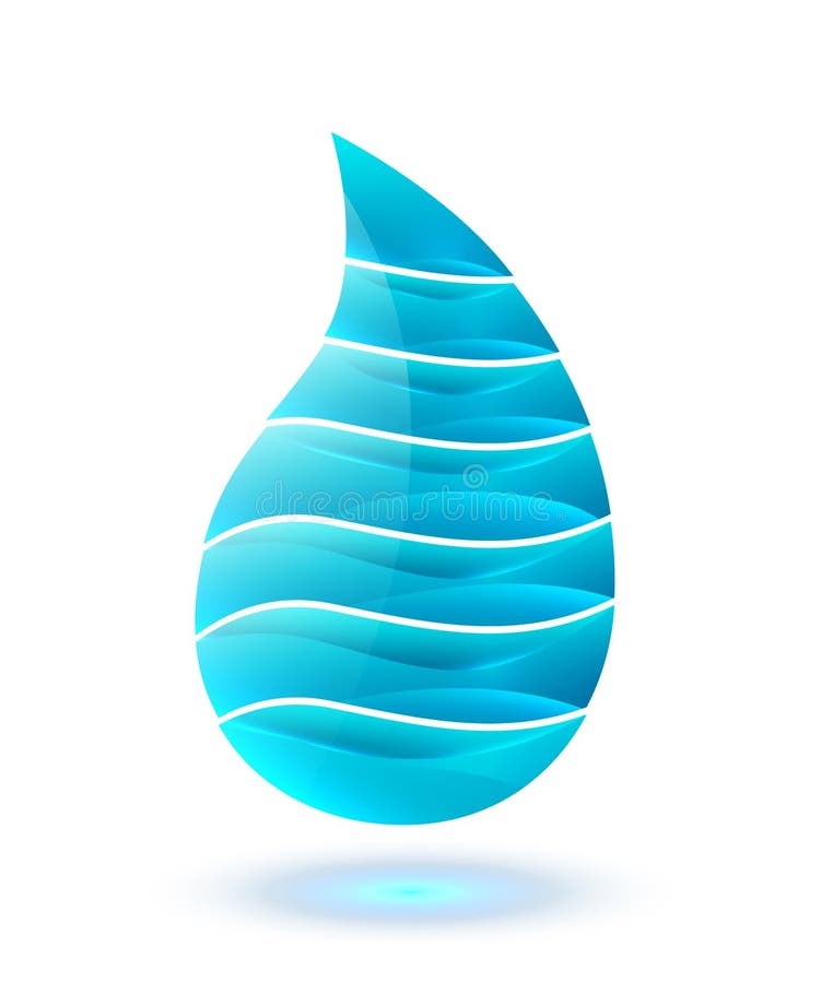 Logo Blue Water Drop. Template Stock Vector - Illustration of filter ...