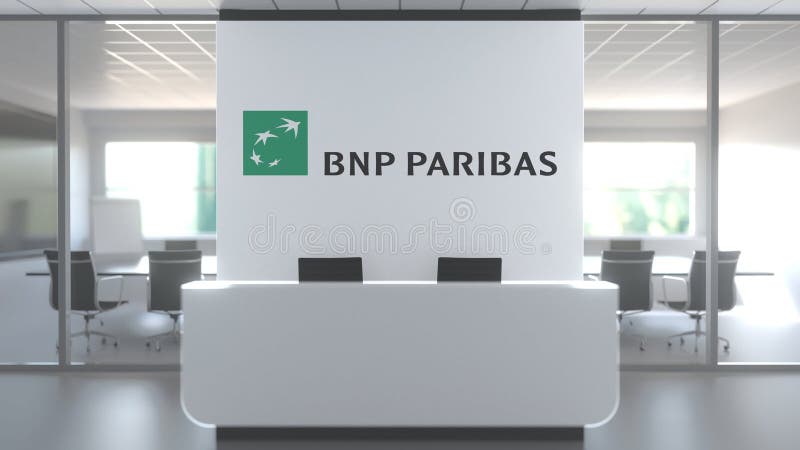 Logo of BNP PARIBAS on a Wall in the Modern Office, Editorial ...