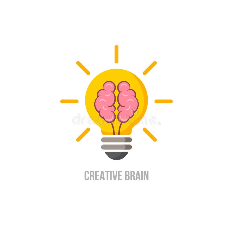 Logo Brain. Symbol of Creative Ideas, Mind, Thinking. Stock Vector ...