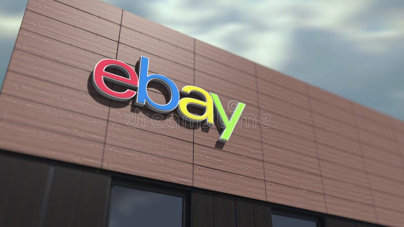 EBay Logo on the Building, Editorial 3d Rendering Editorial Photo ...