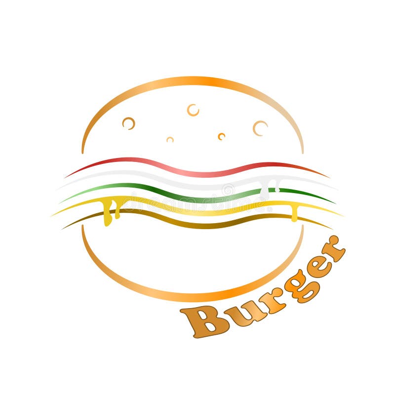 Burger Logo White Black Background Stock Illustrations – 2,056 Burger ...