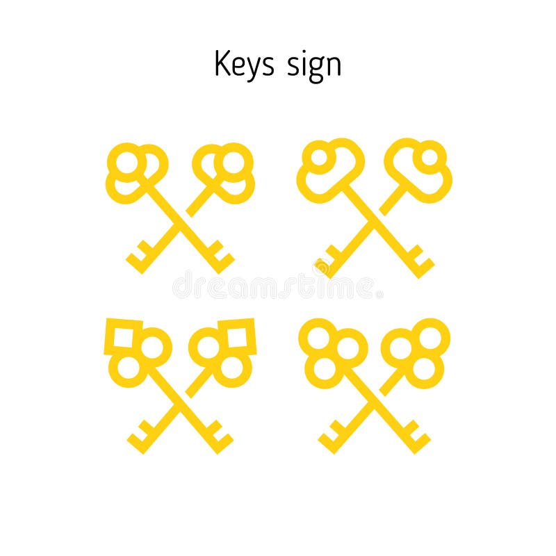 Logo for Business in the Form of Crossed Keys Stock Vector ...