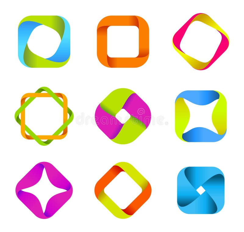 Logo business square stock vector. Illustration of concept - 25478532