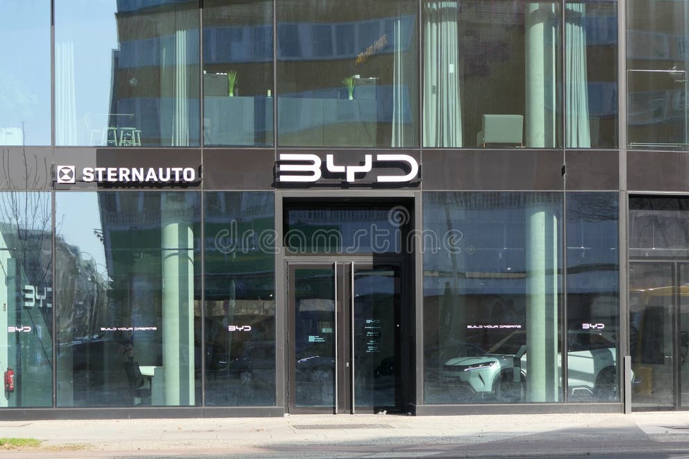 Logo of BYD Auto at a BYD Store in Berlin, Germany Editorial Stock ...