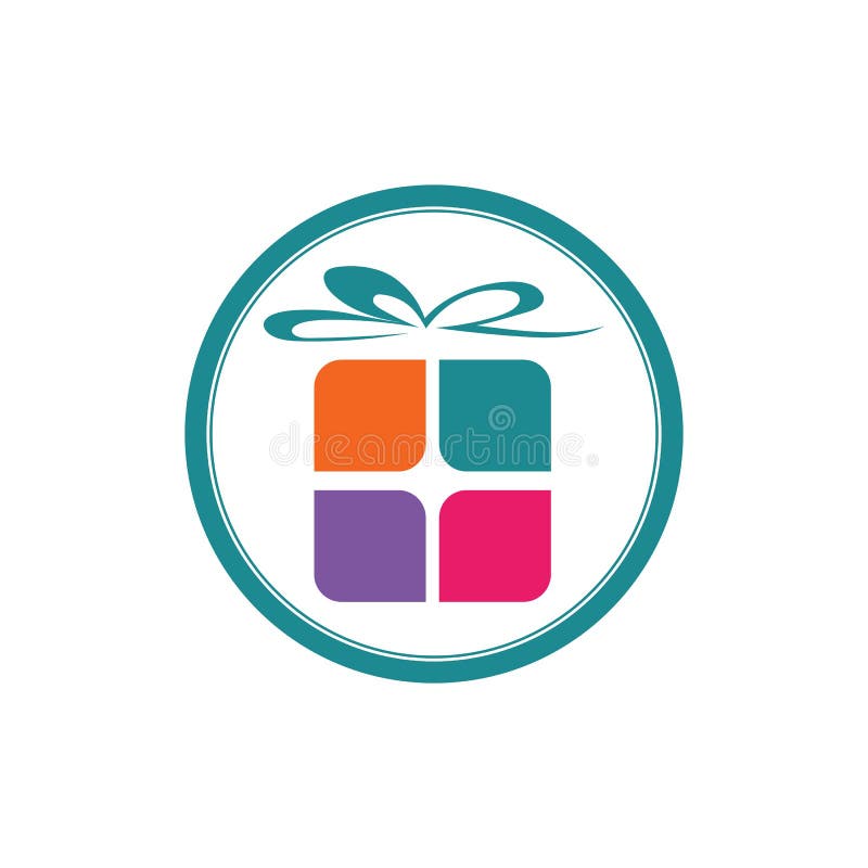 Logo Cadeau Simbol Desain Modèle Vektor Illustration de Vecteur ...
