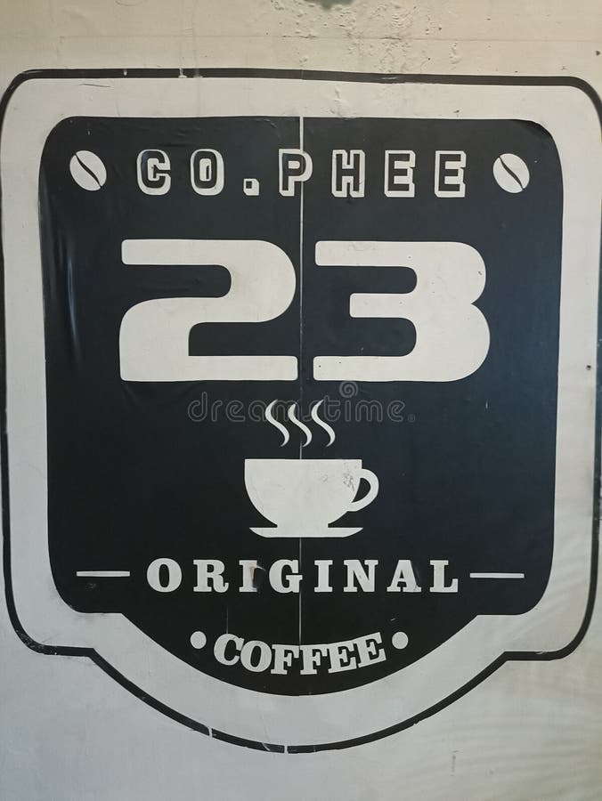Logo Cafe Shope Coffee 23 Jakarta Editorial Image - Image of logo ...