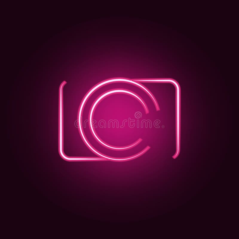 Logo Camera Icon. Elements of Photo in Neon Style Icons Stock ...