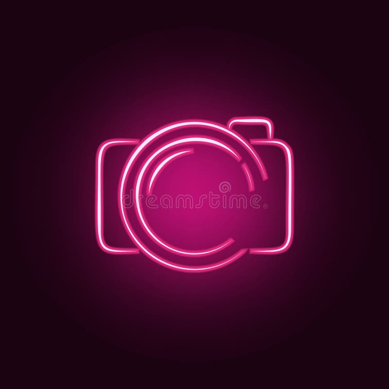 Logo Camera Icon. Elements of Photo in Neon Style Icons Stock ...
