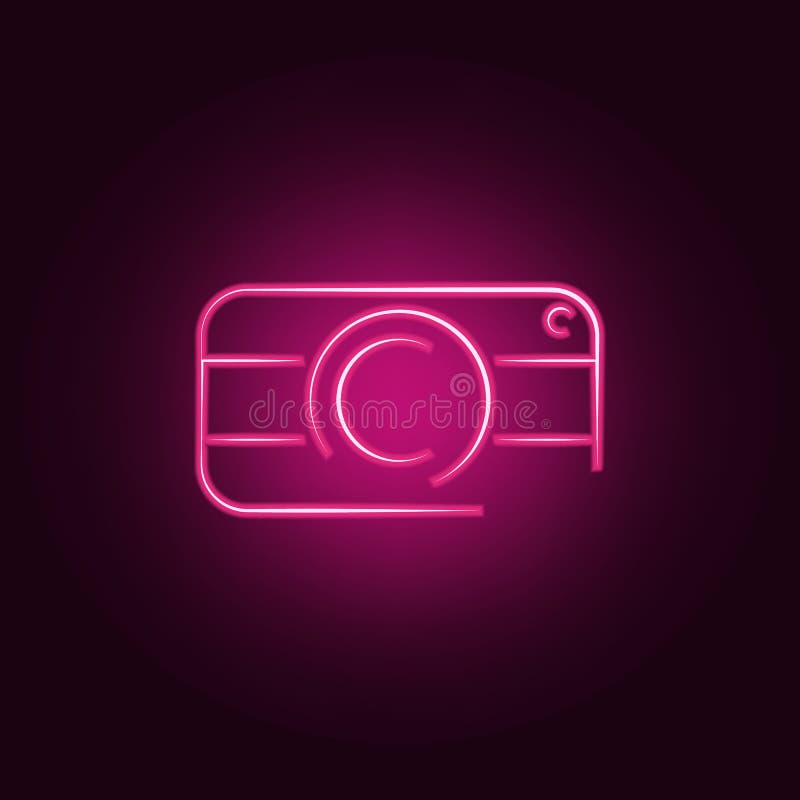 Logo Camera Icon. Elements of Photo in Neon Style Icons Stock ...