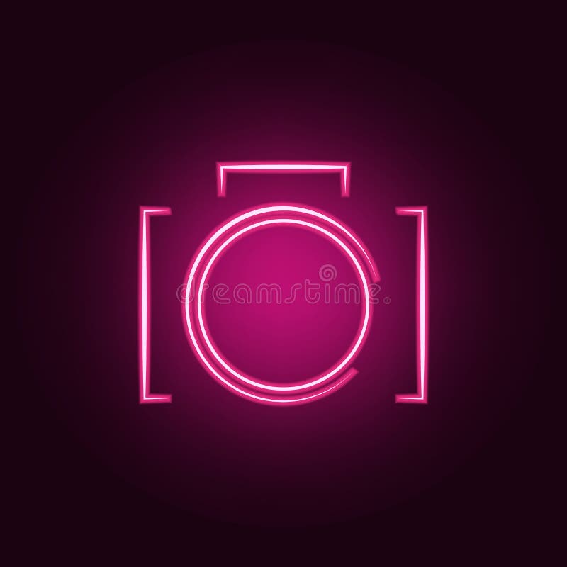 Logo Camera Icon. Elements of Photo in Neon Style Icons Stock ...