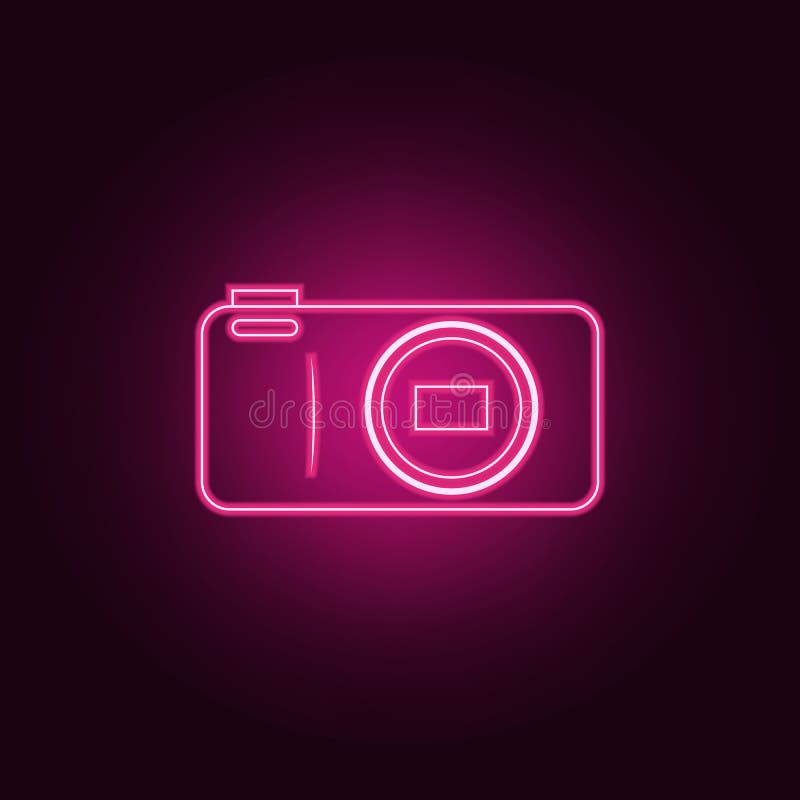 Logo Camera Icon. Elements of Photo in Neon Style Icons Stock ...