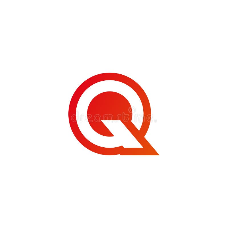 Elegant Letter Q with Red Gradient Color Logo Design Template Vector ...