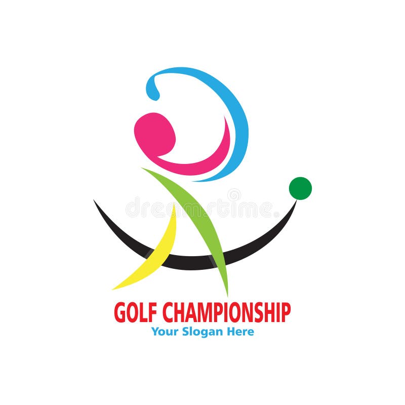 Abstract Colorful Golf Logo Stock Vector - Illustration of lady ...