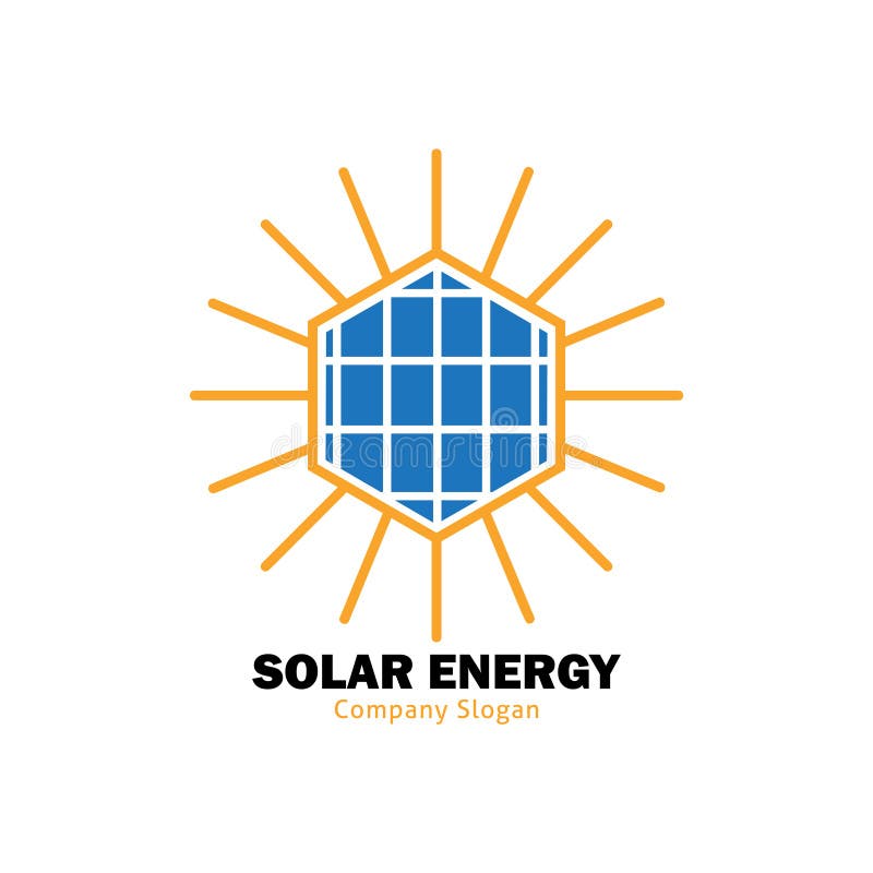 Solar energy logo stock vector. Illustration of panel - 140183129