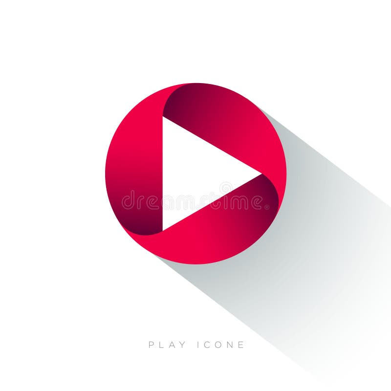 Play Logo. Play Symbol. Triangle and Circle with Shadow. Stock Vector ...