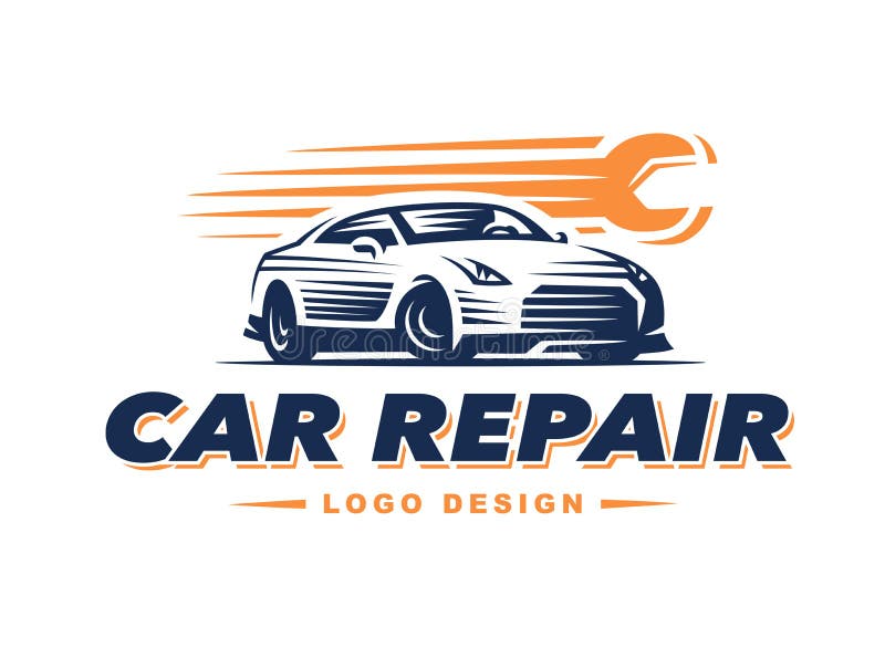 Logo Car Repair on Light Background Stock Vector - Illustration of ...