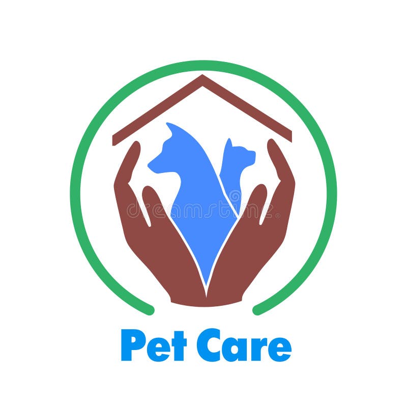 Logo Care of Animals, Symbol of Protection of Vagrant Animals. Stock ...